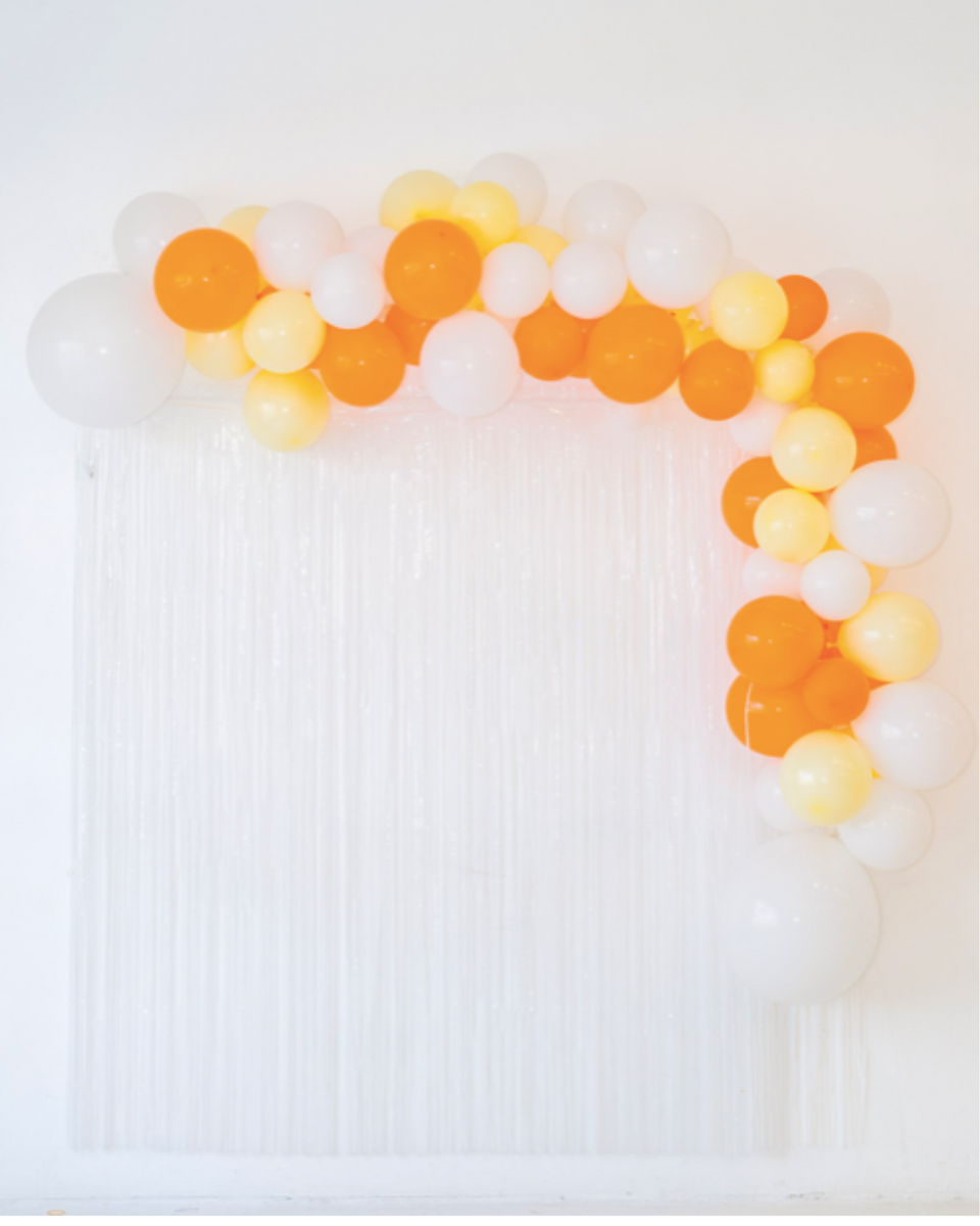 Bright Orange, Yellow & White Balloon Garland for Cheerful Bachelorette ...